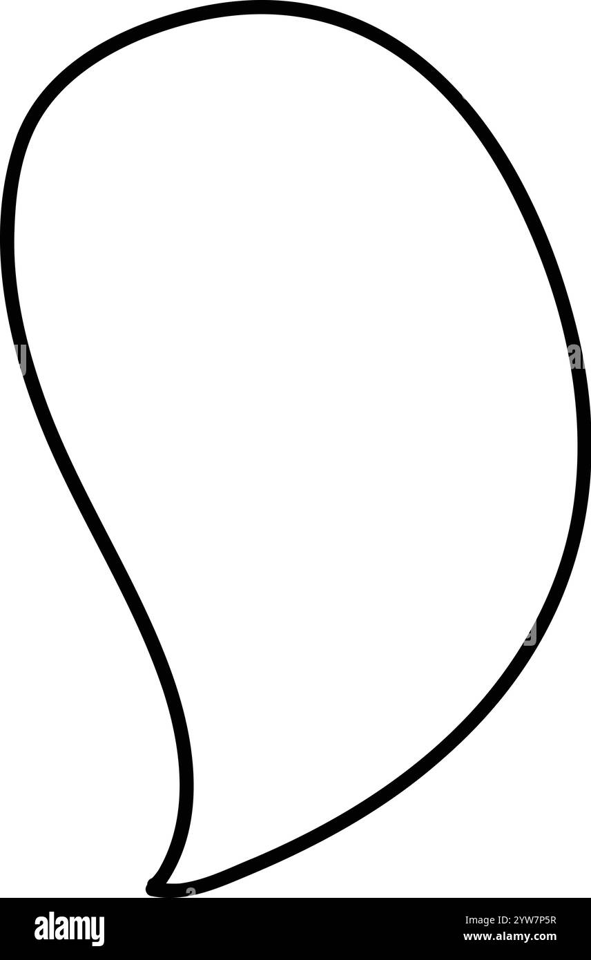 Doodle line text balloon. Speech bubble banners with empty talk, linear ...