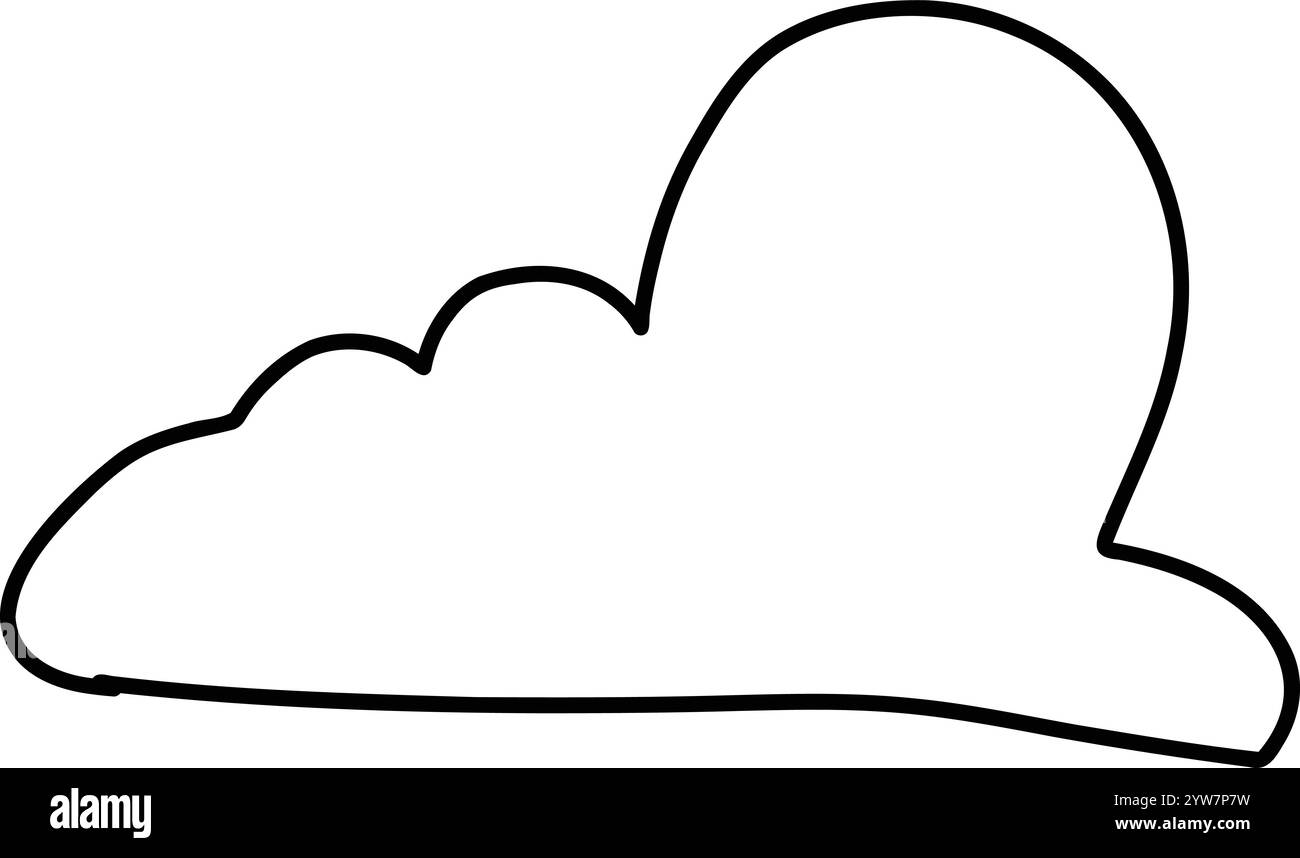 Doodle line text balloon. Speech bubble banners with empty talk, linear ...