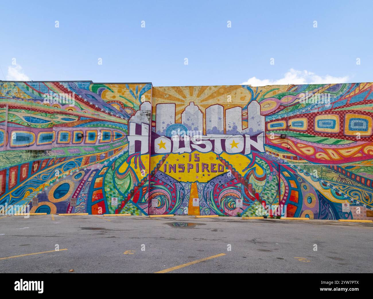 Colorful Houston is Inspired Mural in downtown Houston painted by ...
