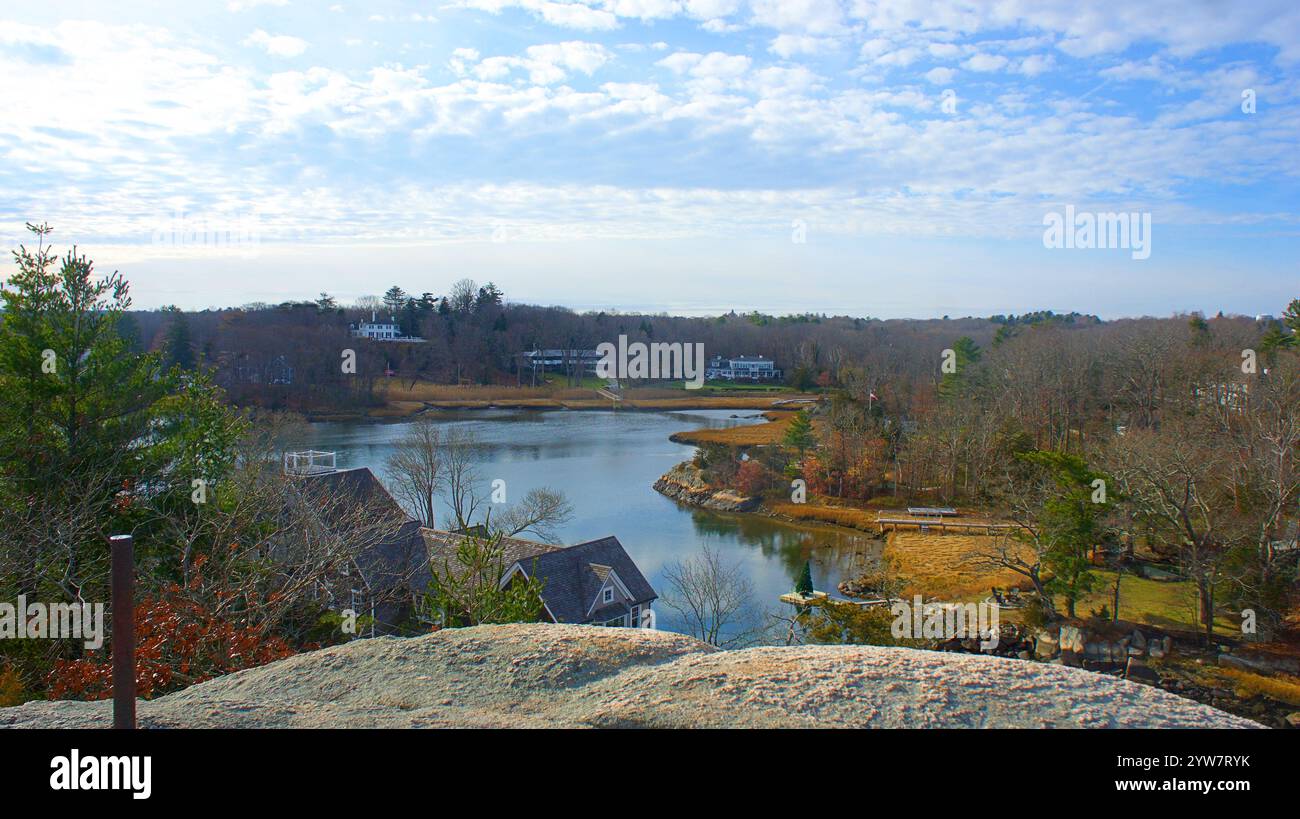 The Gulf from atop Beacon Rock in Cohasset, MA. The town itself was a ...