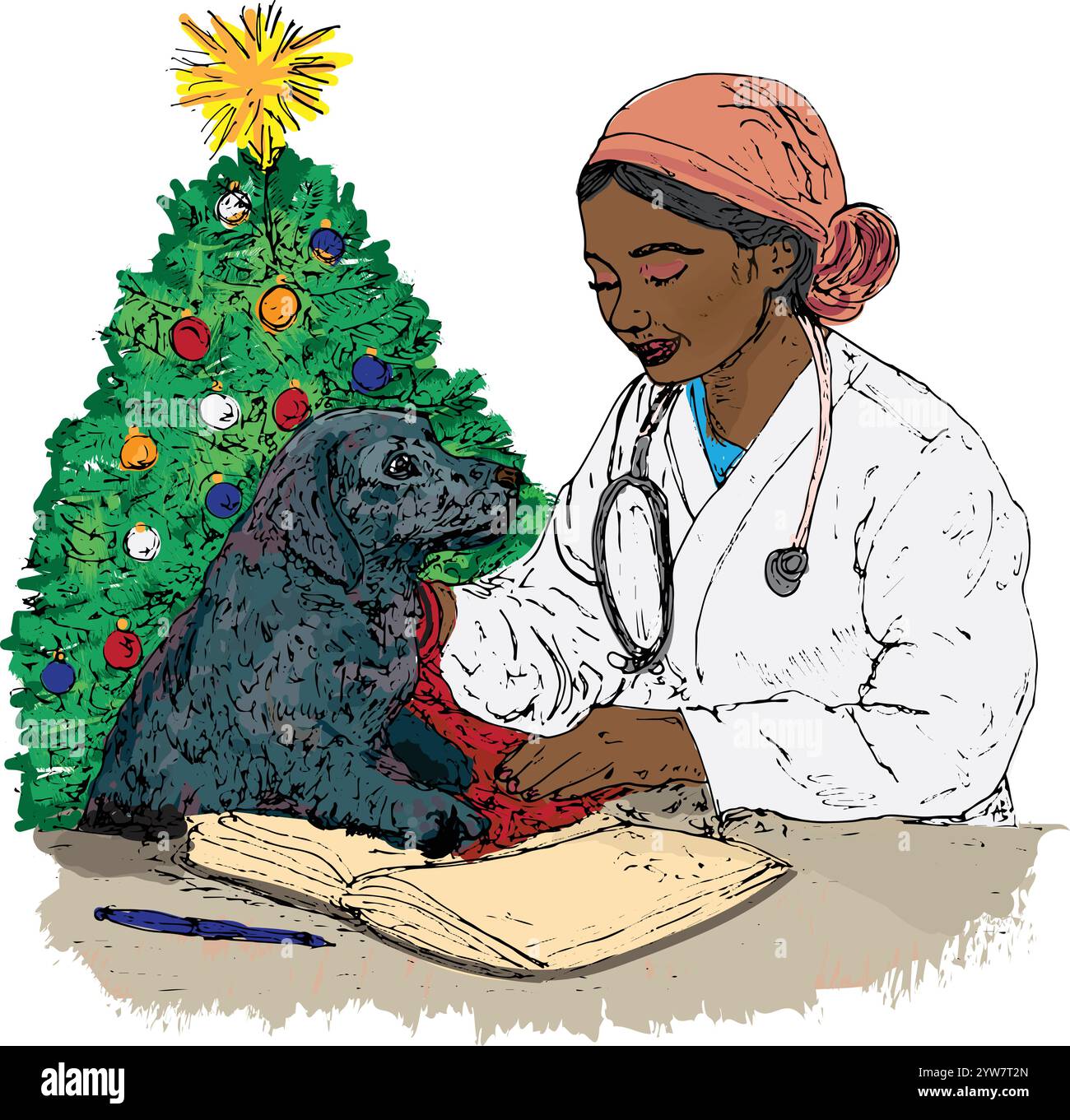 Doctor coat in front christmas hi-res stock photography and images - Alamy
