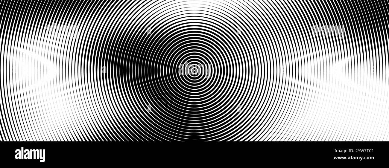 Black concentric circle texture. Radial geometric pattern background ...
