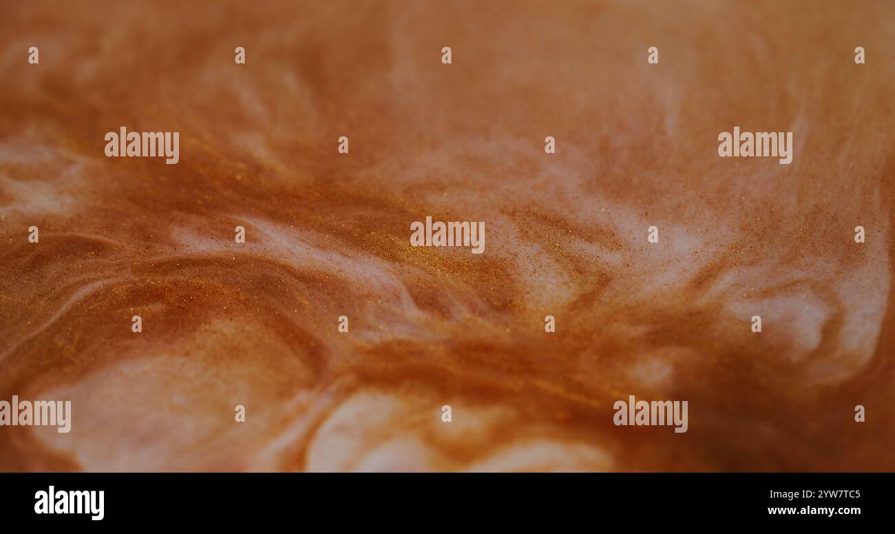 Ink twirl. Blurred glitter mist. Defocused red brown color vapor cloud ...