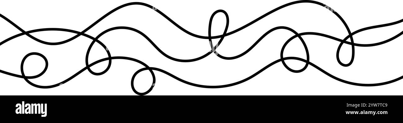 Thin squiggly lines. Wavy wiggle stripe pattern decoration. Curvy ...