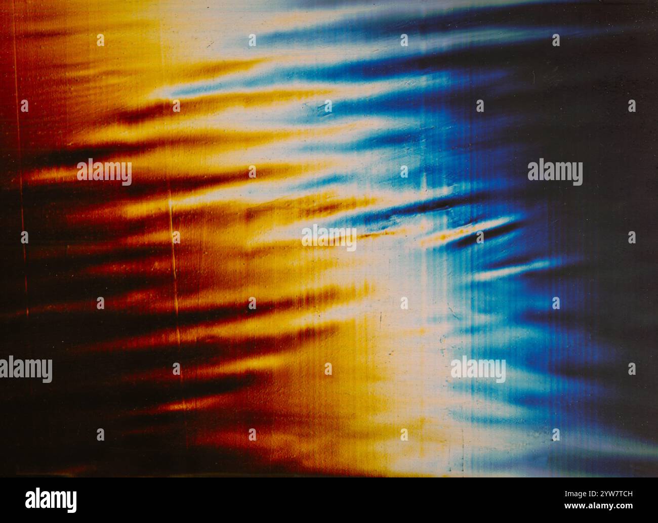 Color distortion. Old film texture. Retro overlay. Orange white blue ...