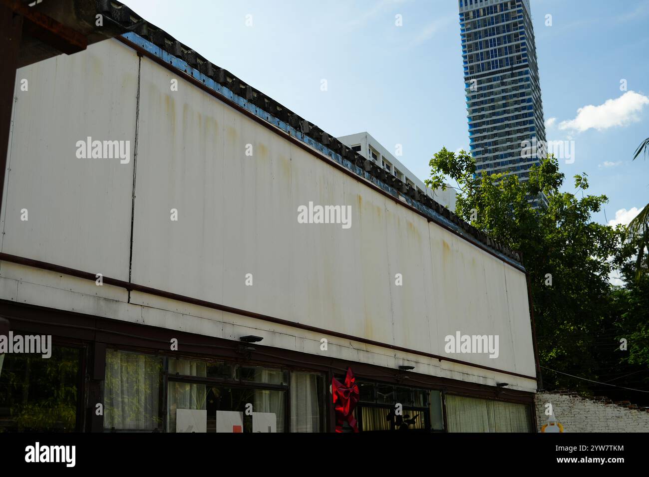 front store blank facade, for coffee shop mock up or shop mockup sign ...