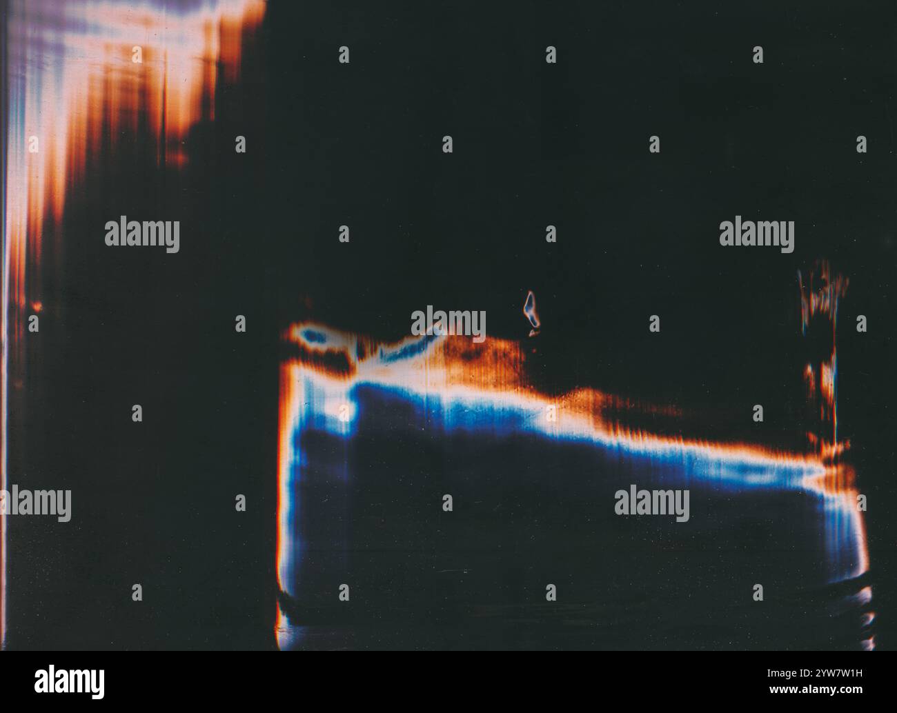Broken screen overlay. Distortion glitch. Color noise. Blue orange ...