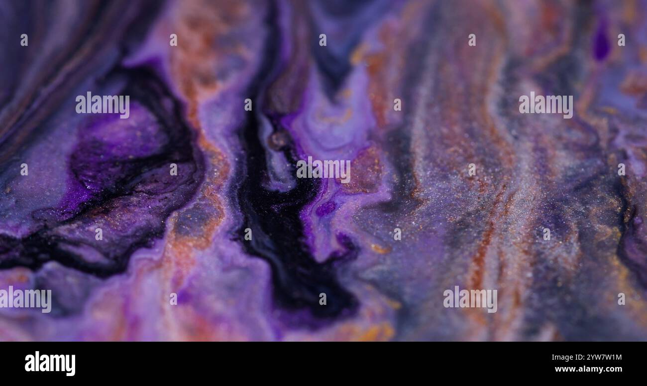 Blur paint splash. Glitter fluid mix. Defocused multicolor purple ...