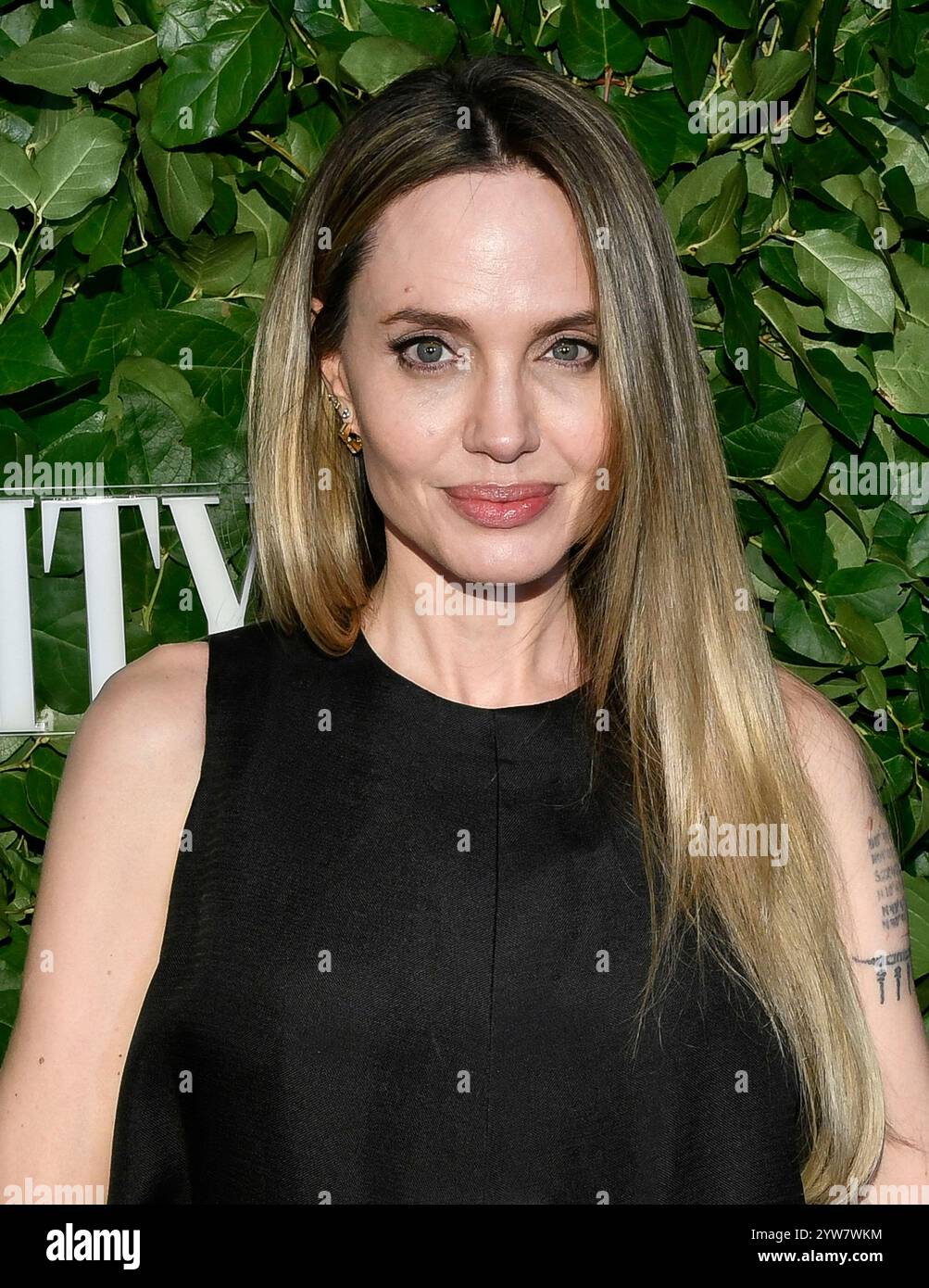 Actor Angelina Jolie poses with the performer tribute award for her ...