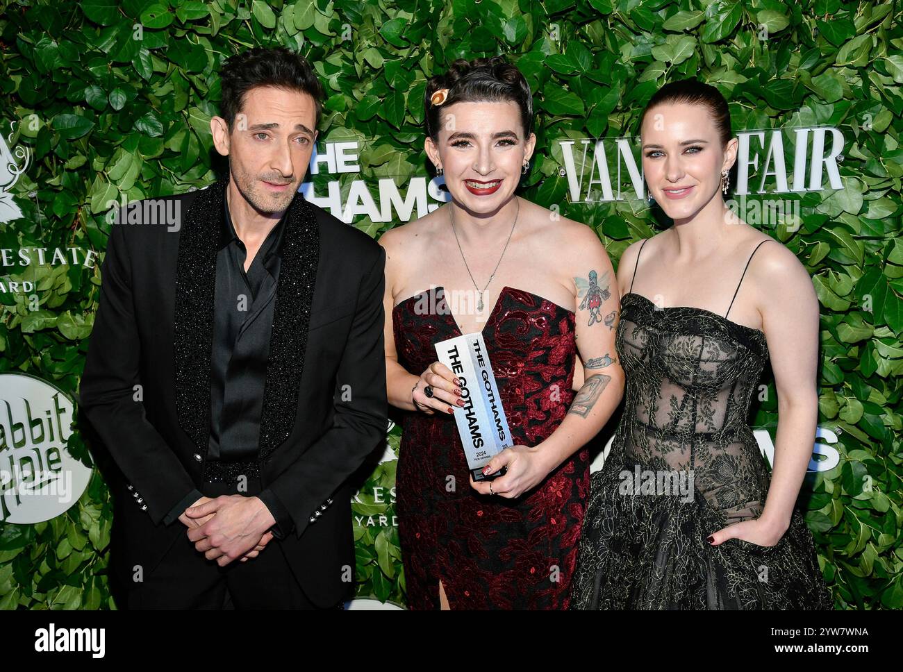Director Vera Drew, center, poses with the breakthrough director award ...