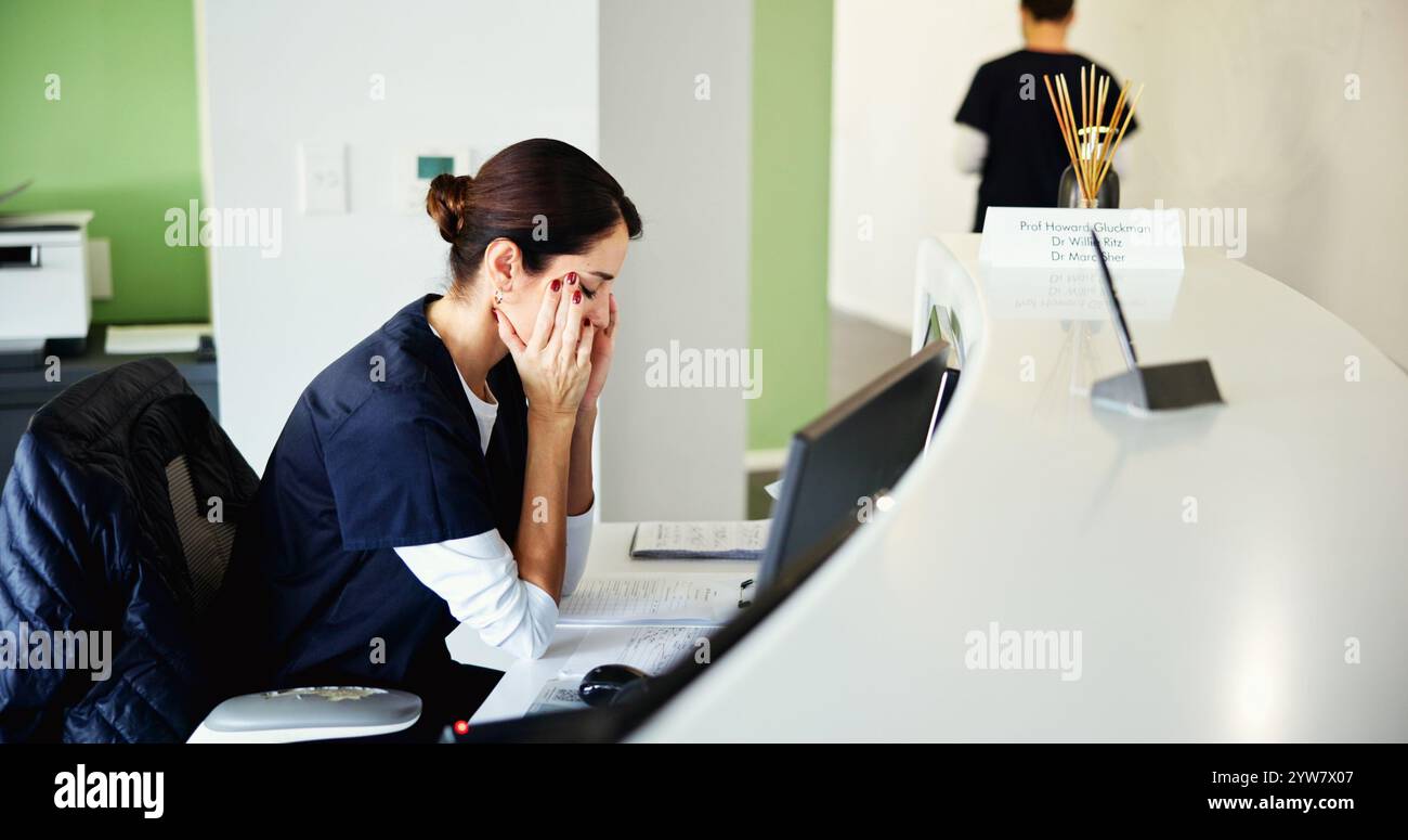 Medical receptionist annoyed hi-res stock photography and images - Alamy