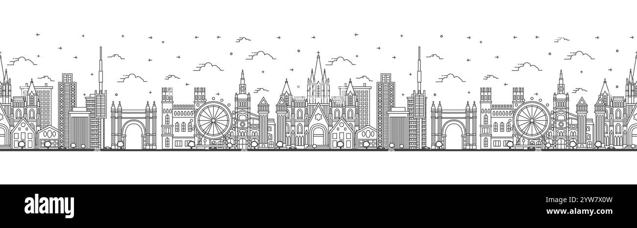 Europe horizontal pattern Stock Vector Images - Alamy