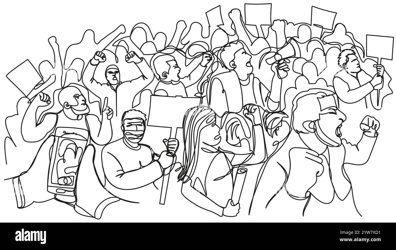 Continuous one line raised Stock Vector Images - Alamy