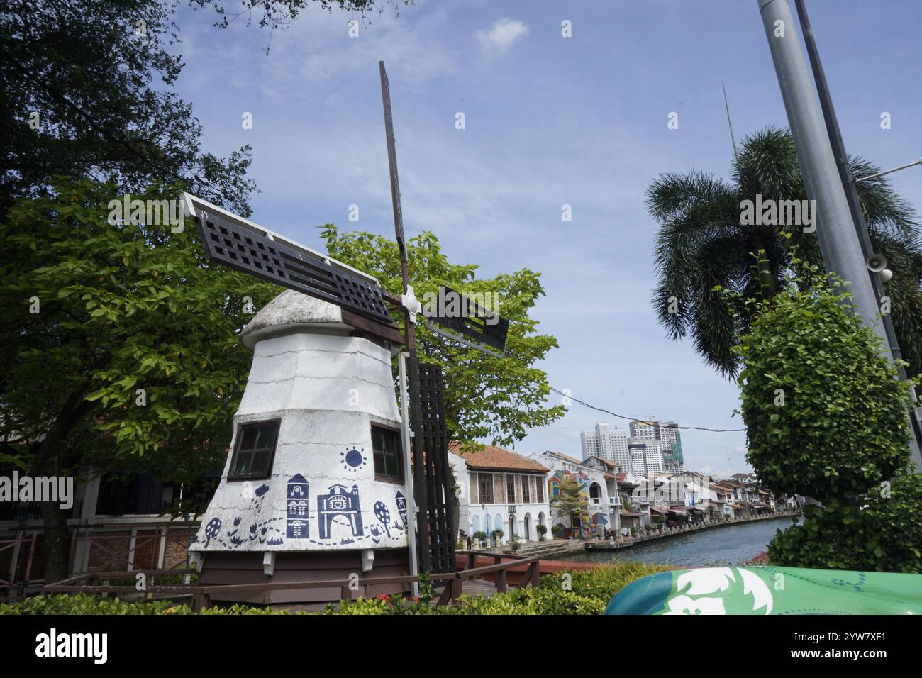 windmill at Dutch Square in Melaka Stock Photo - Alamy