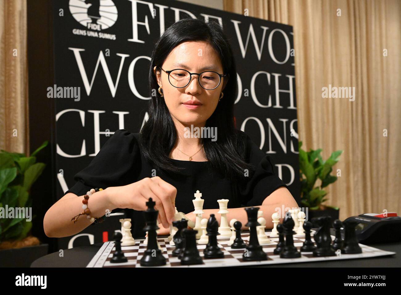 Top-ranked women's chess player Hou Yifan, photographed on 8 December ...
