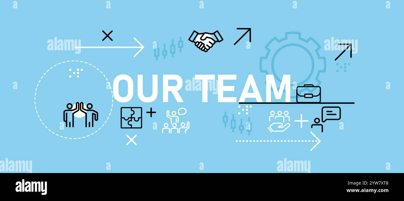 Our team conceptual work workplace staff member design of background ...