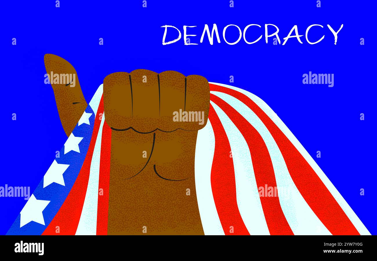 Black people us flag hi-res stock photography and images - Alamy