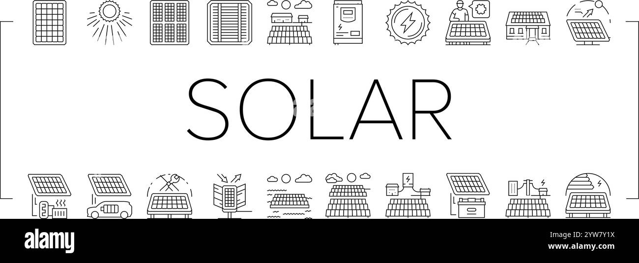 Field set of panels Stock Vector Images - Alamy