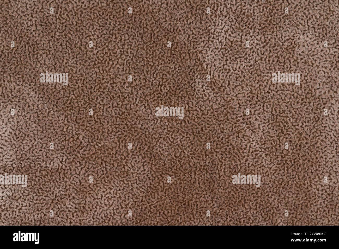 Brown color fabric material with short pile fluffy and soft texture ...