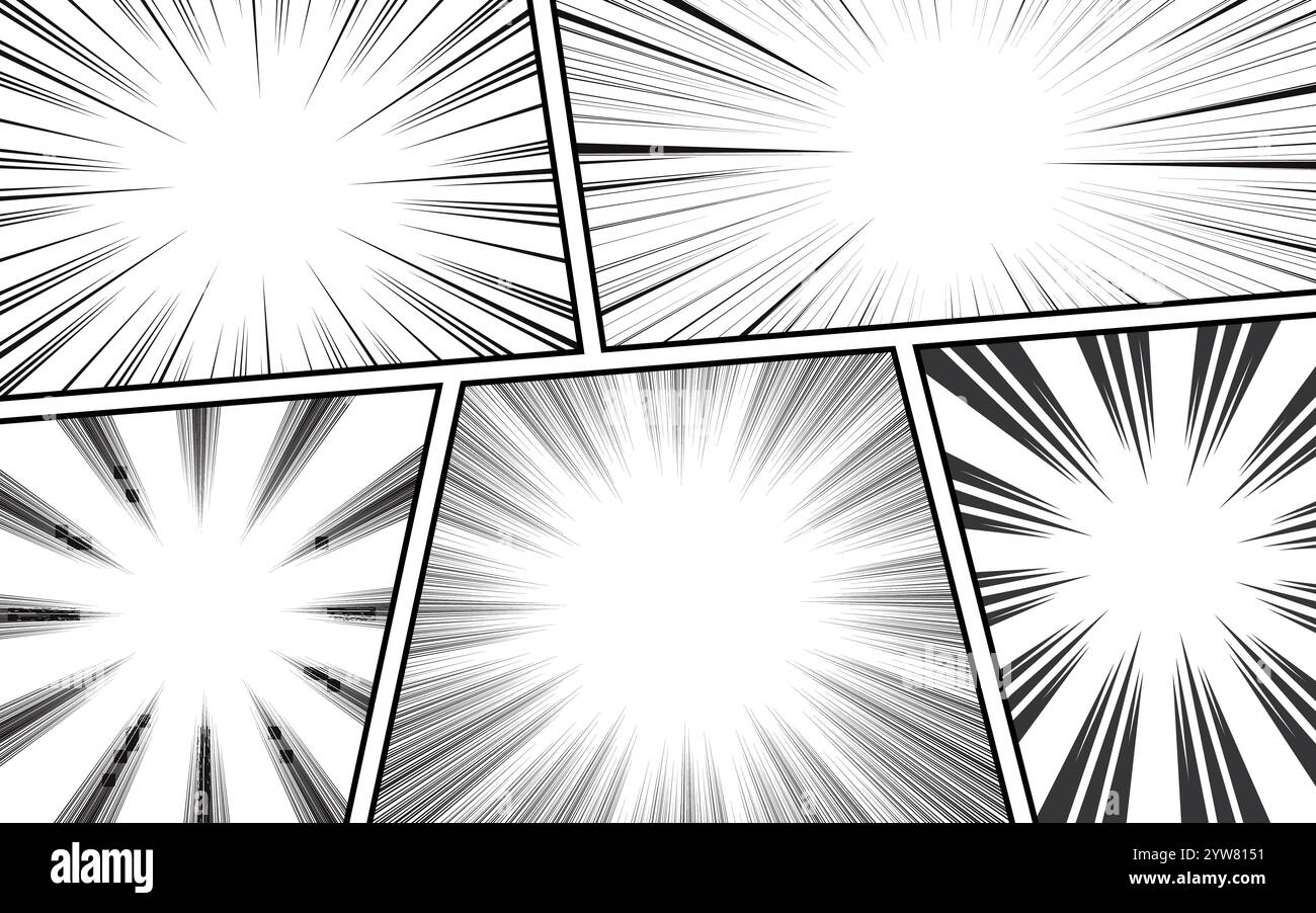 Comic book page explosion Black and White Stock Photos & Images - Alamy