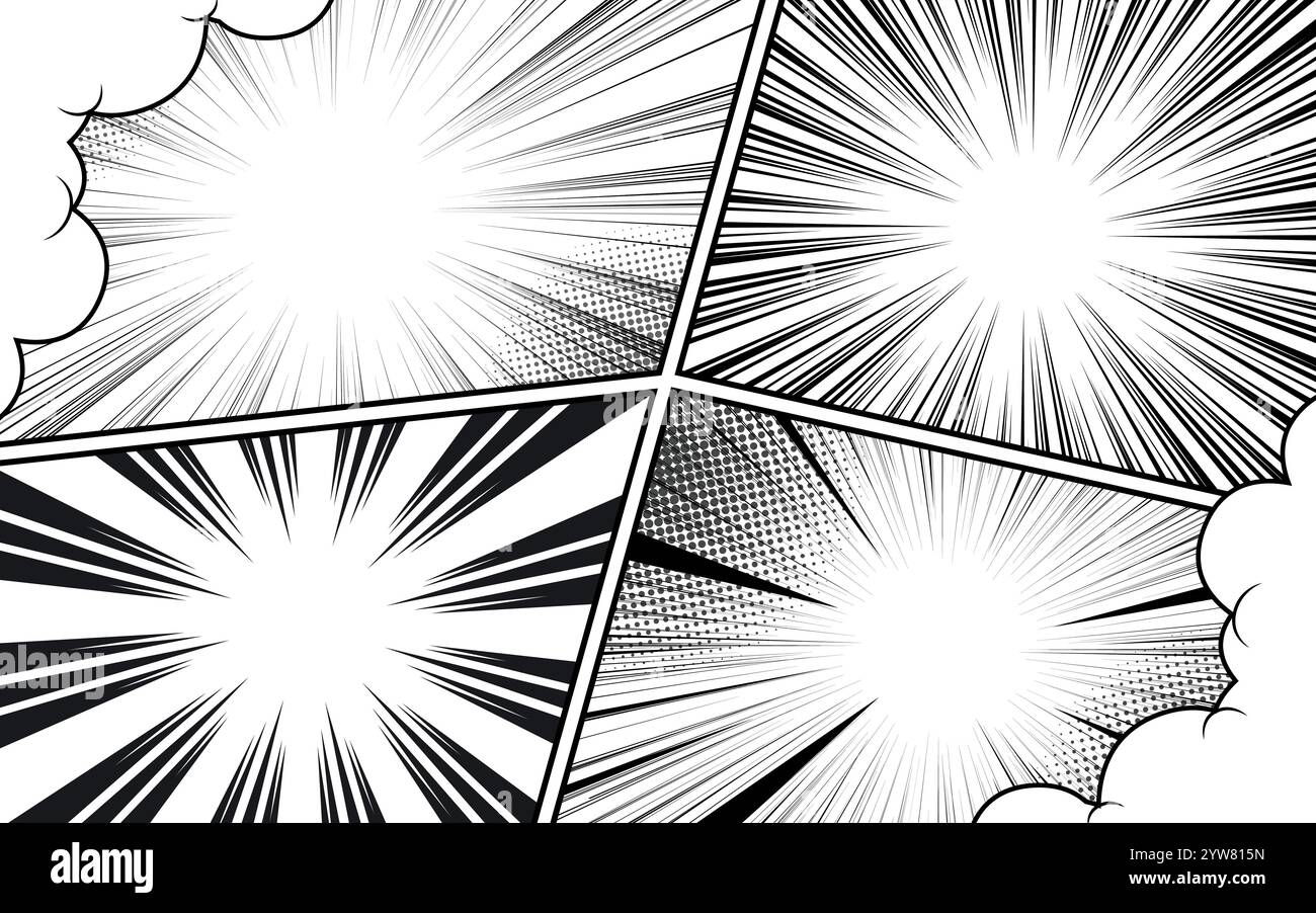 Comic panel page Stock Vector Images - Alamy