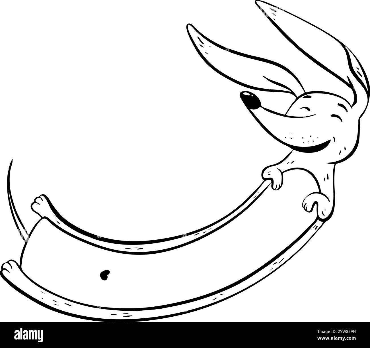 An illustration of a playful dog captured in motion, showcasing its ...