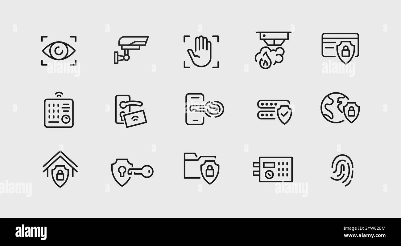 Biometric identification security equipment Stock Vector Images - Alamy