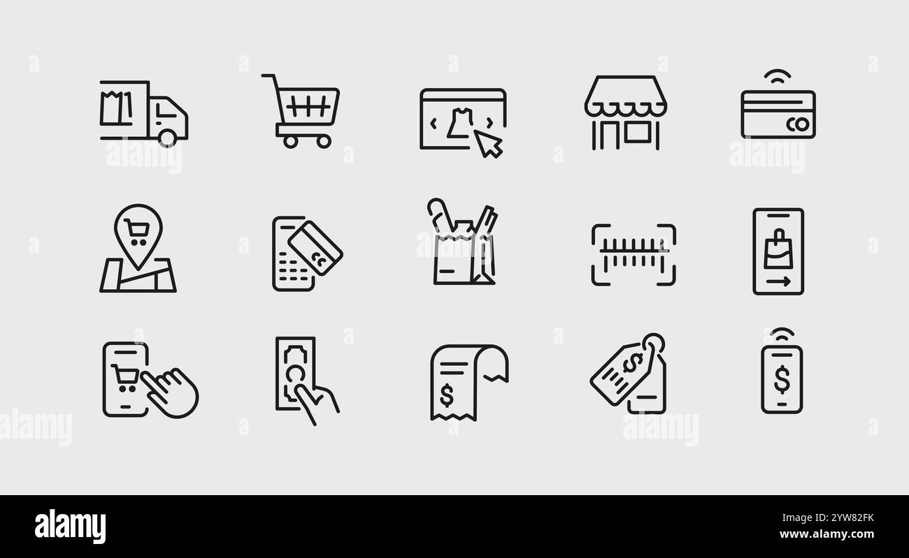 Online grocery shopping easy Stock Vector Images - Alamy