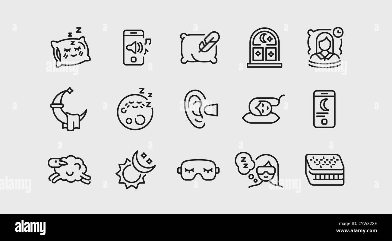 Sleeping mask icons Stock Vector Images - Alamy