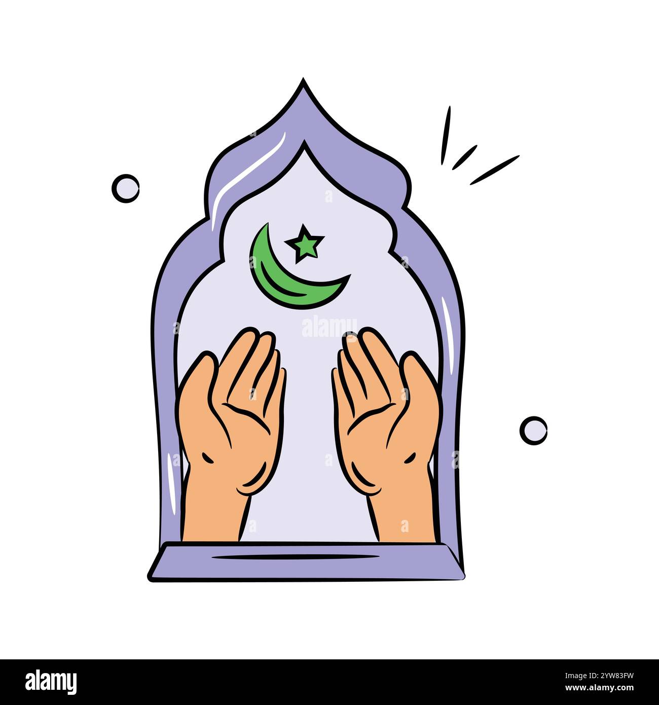 Get this creative praying hands doodle icon, ready to use vector Stock ...