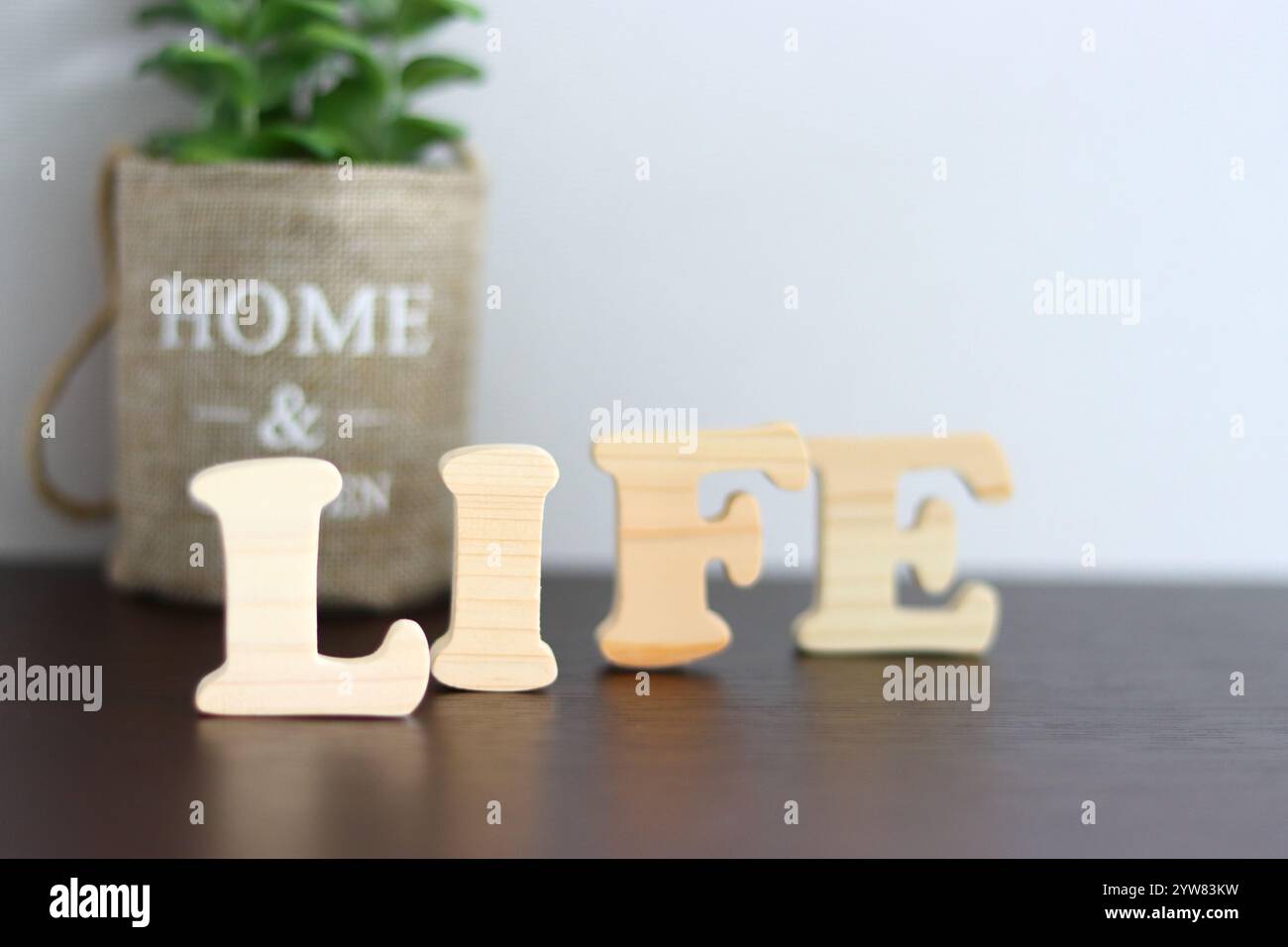 Wooden word blocks representing the letters LIFE Stock Photo - Alamy