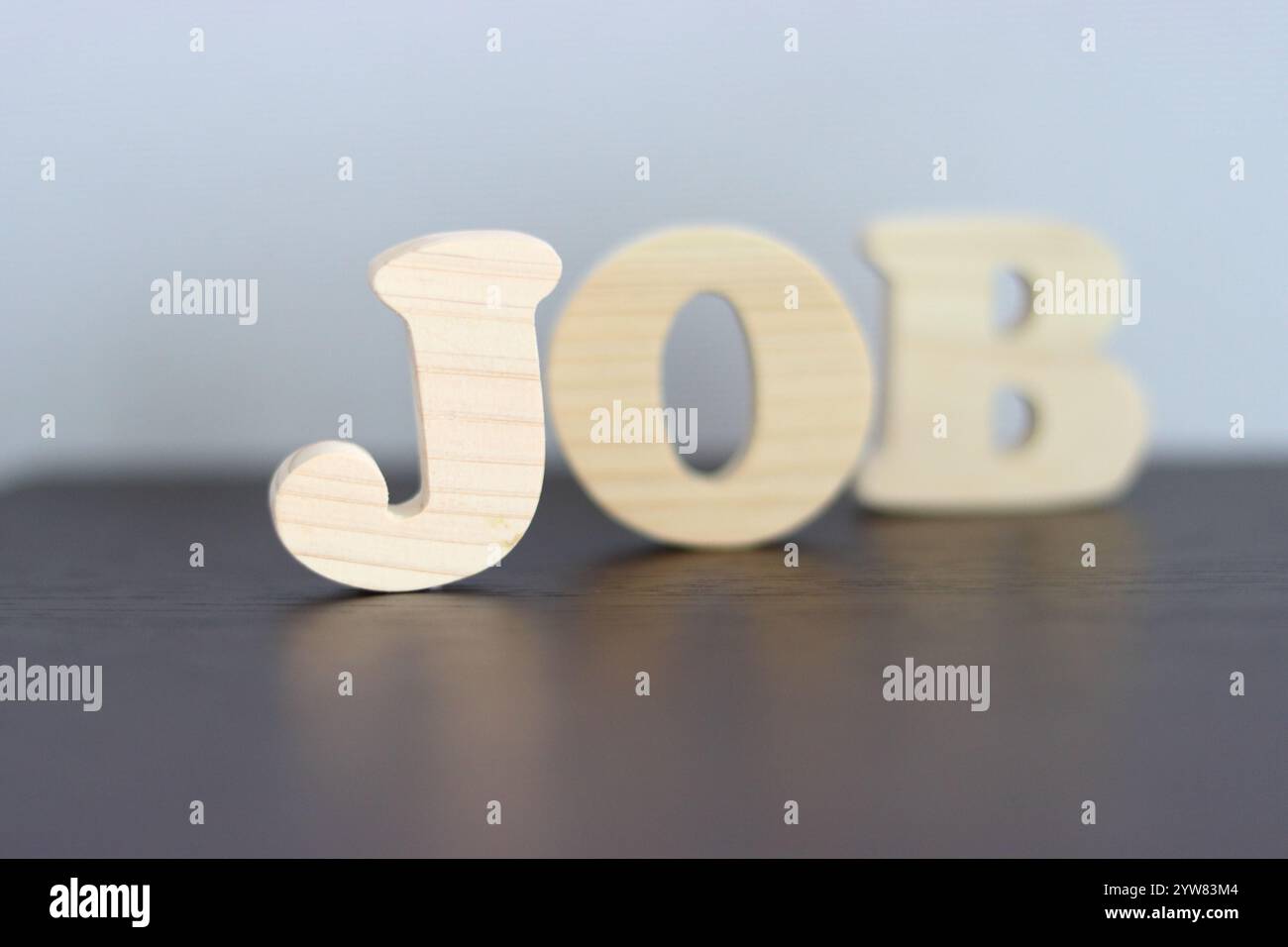 Wooden word blocks representing the letters JOB Stock Photo - Alamy