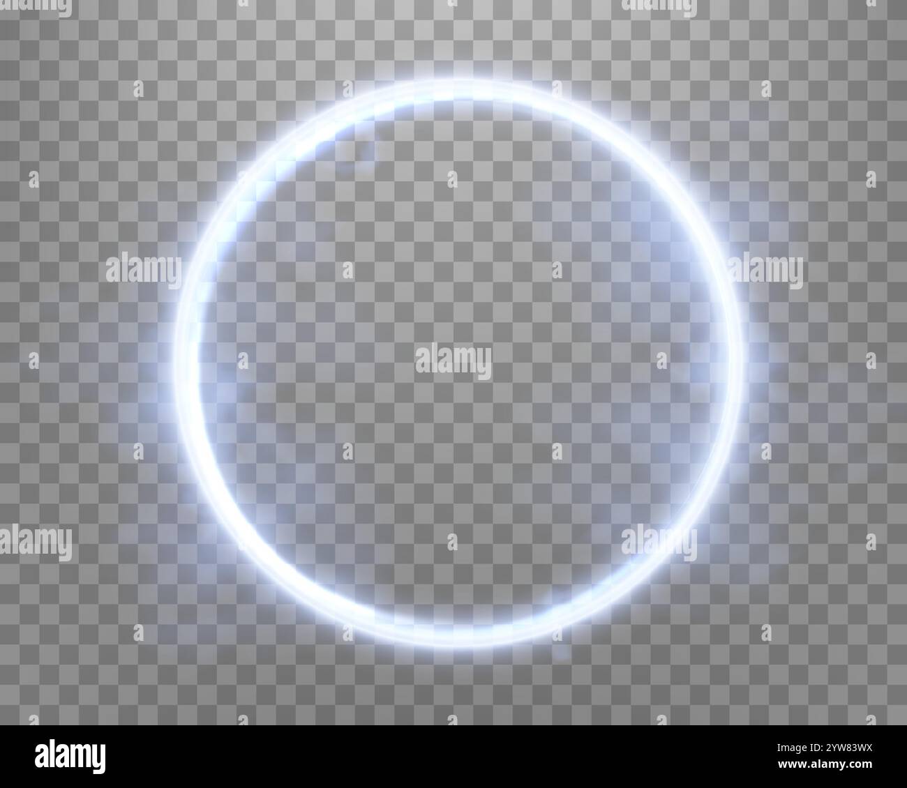 Blue magic ring with glowing. Neon realistic energy flare halo ring ...