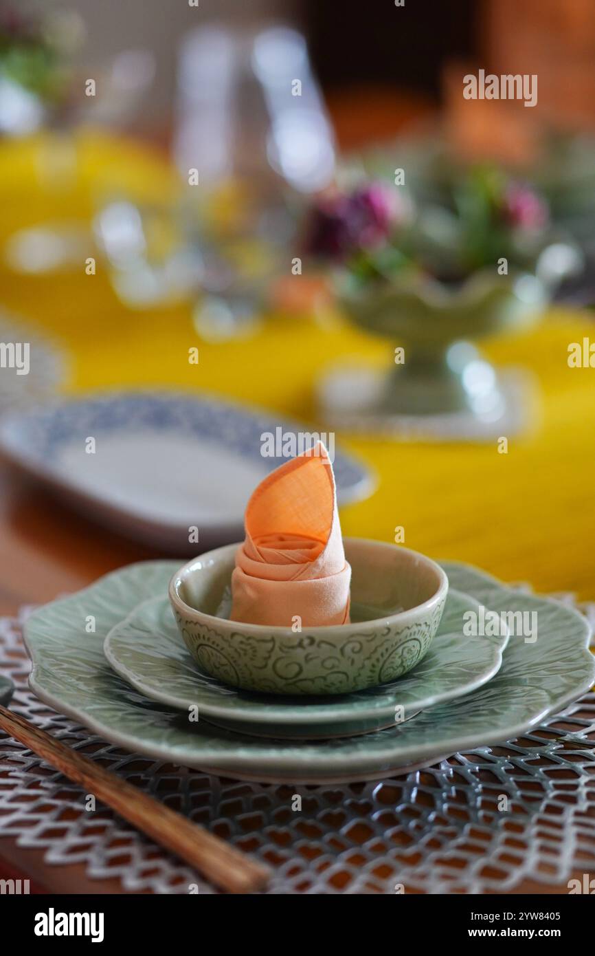 Thai food table setting Stock Photo - Alamy