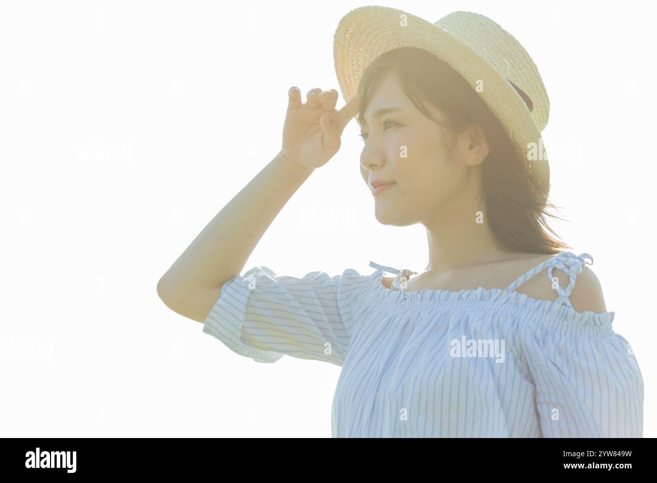 Person gazing at landscape Cut Out Stock Images & Pictures - Alamy