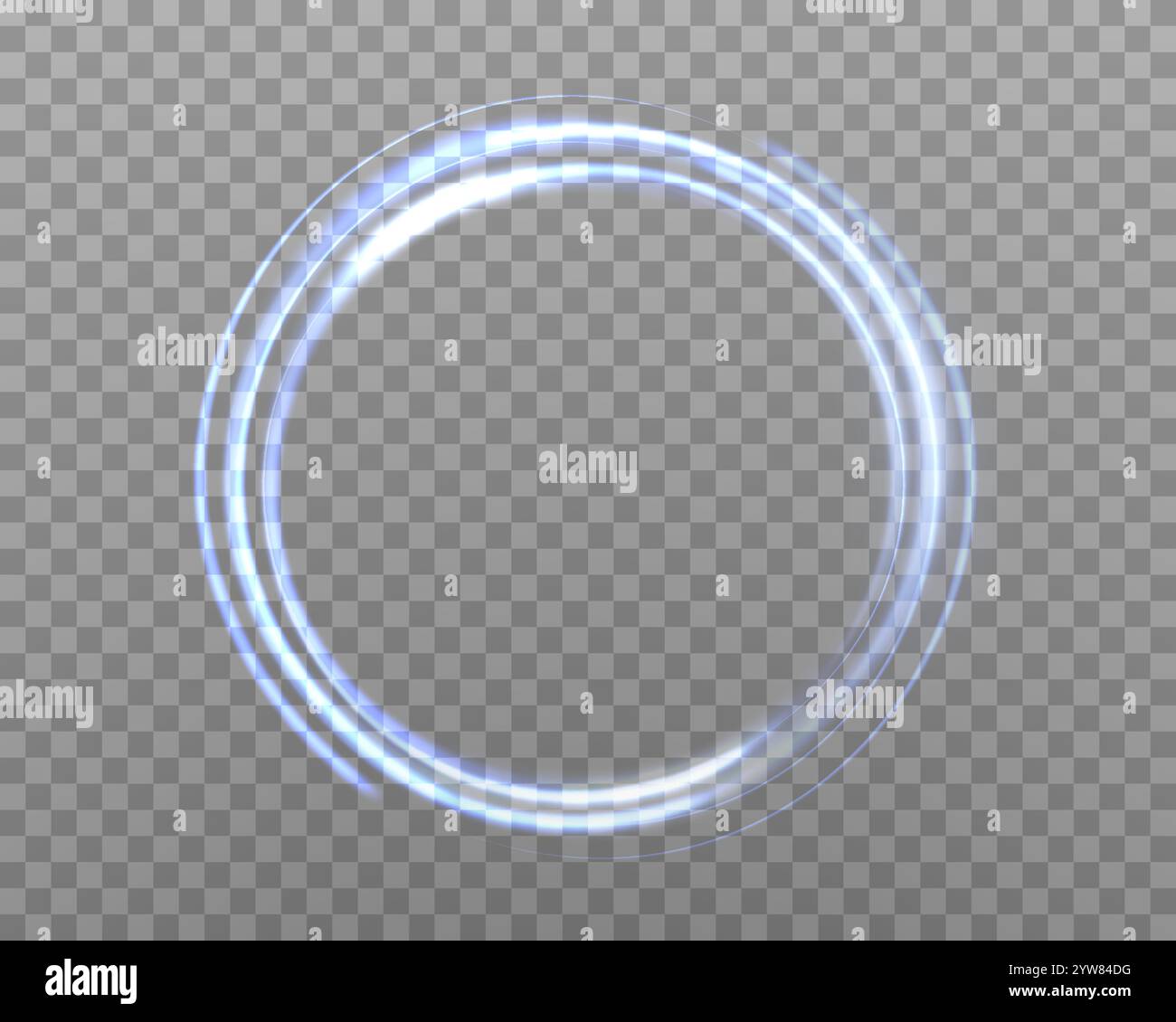 Blue magic ring with glowing. Neon realistic energy flare halo ring ...