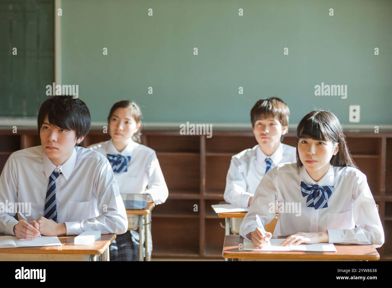 High school students studying in classroom Stock Photo - Alamy
