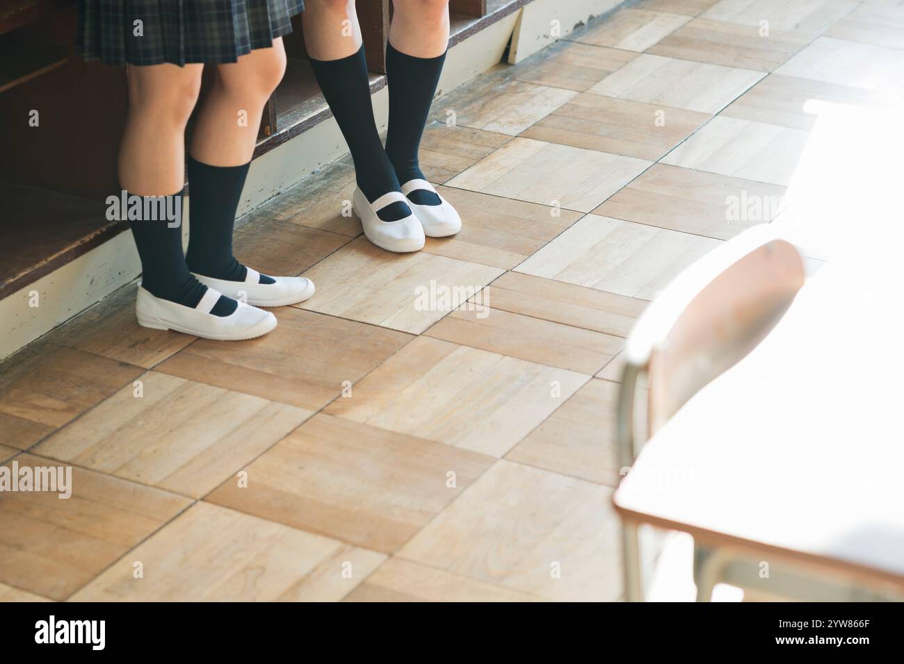 Female high school student's feet Stock Photo - Alamy