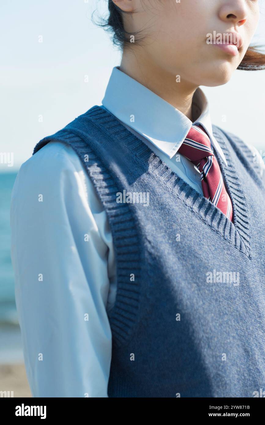 Female high school student Up Face cutout Stock Photo - Alamy