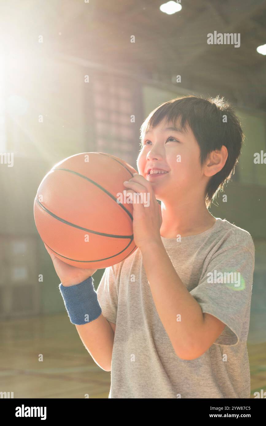 Indoor child basketball hi-res stock photography and images - Alamy