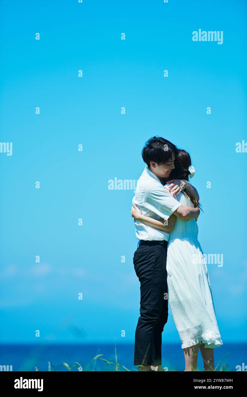 Wedding Couple Hug Stock Photo - Alamy