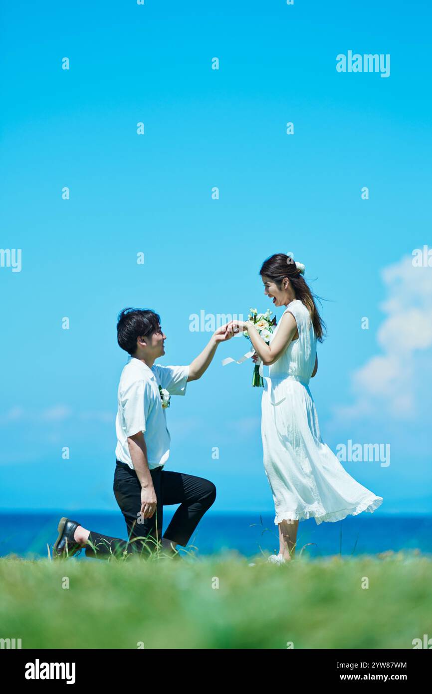 Wedding Couple Proposal Stock Photo - Alamy