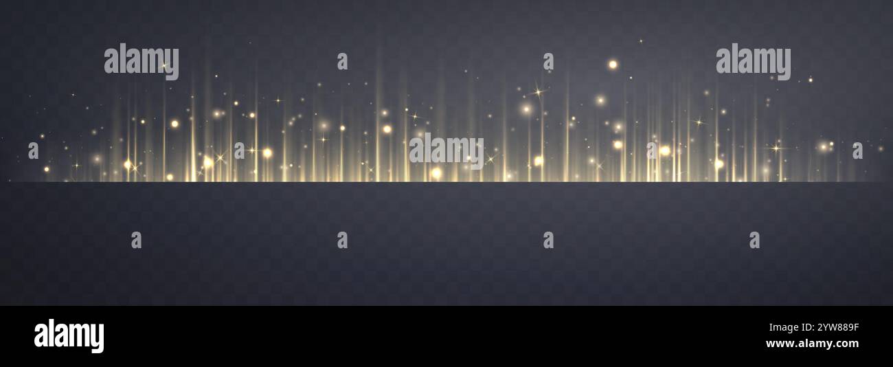 Vertical gold horizontal lines. Speed rays, velocity light neon flow ...