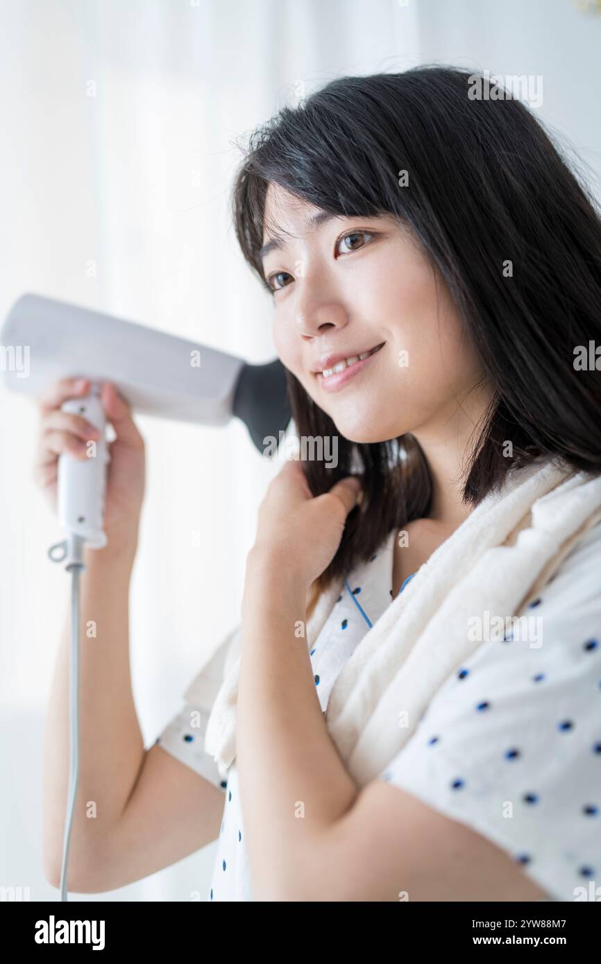 Drying hair with a towel hi-res stock photography and images - Alamy