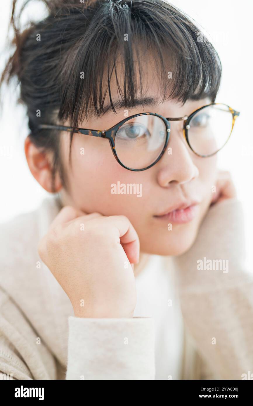 Thinking person relax in hi-res stock photography and images - Alamy