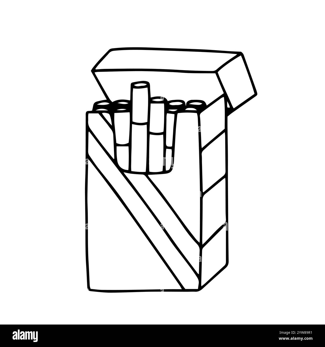 Tobacco cigarette pack cigarettes Black and White Stock Photos & Images ...