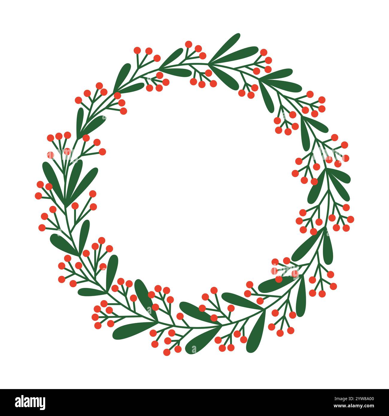 Mistletoe branch berries isolated Stock Vector Images - Alamy
