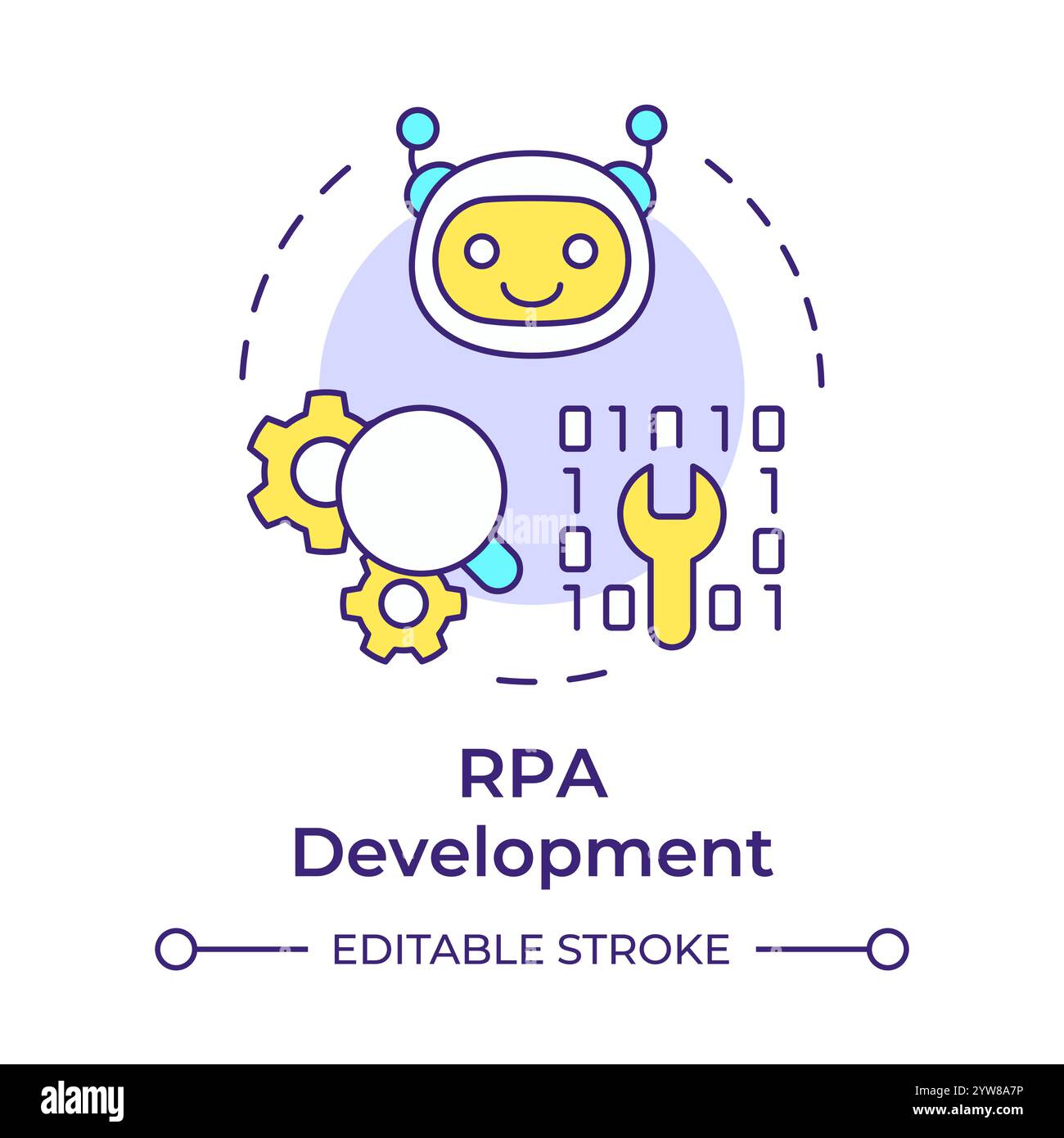 RPA development multi color concept icon Stock Vector Image & Art - Alamy