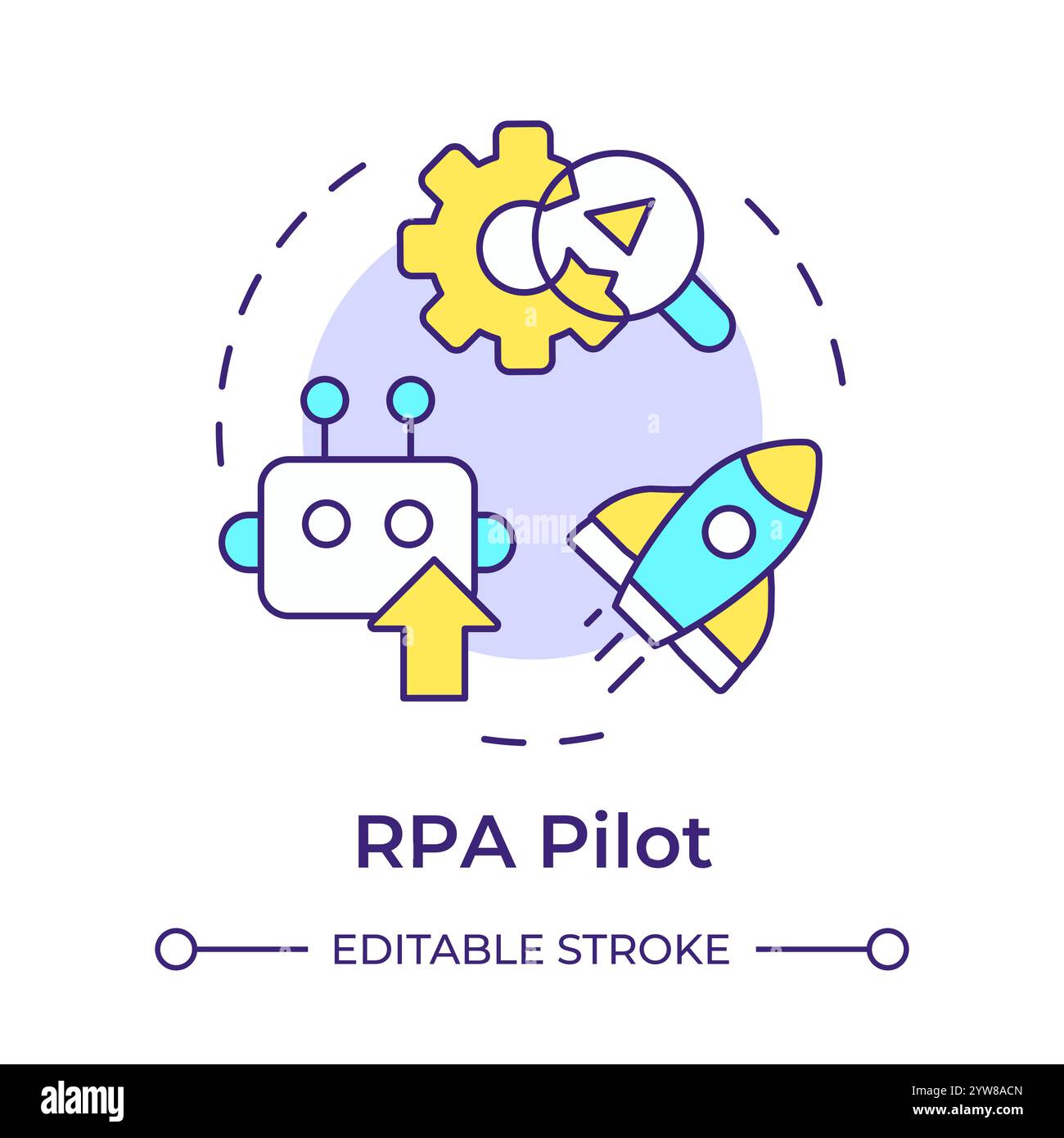 RPA pilot multi color concept icon Stock Vector Image & Art - Alamy