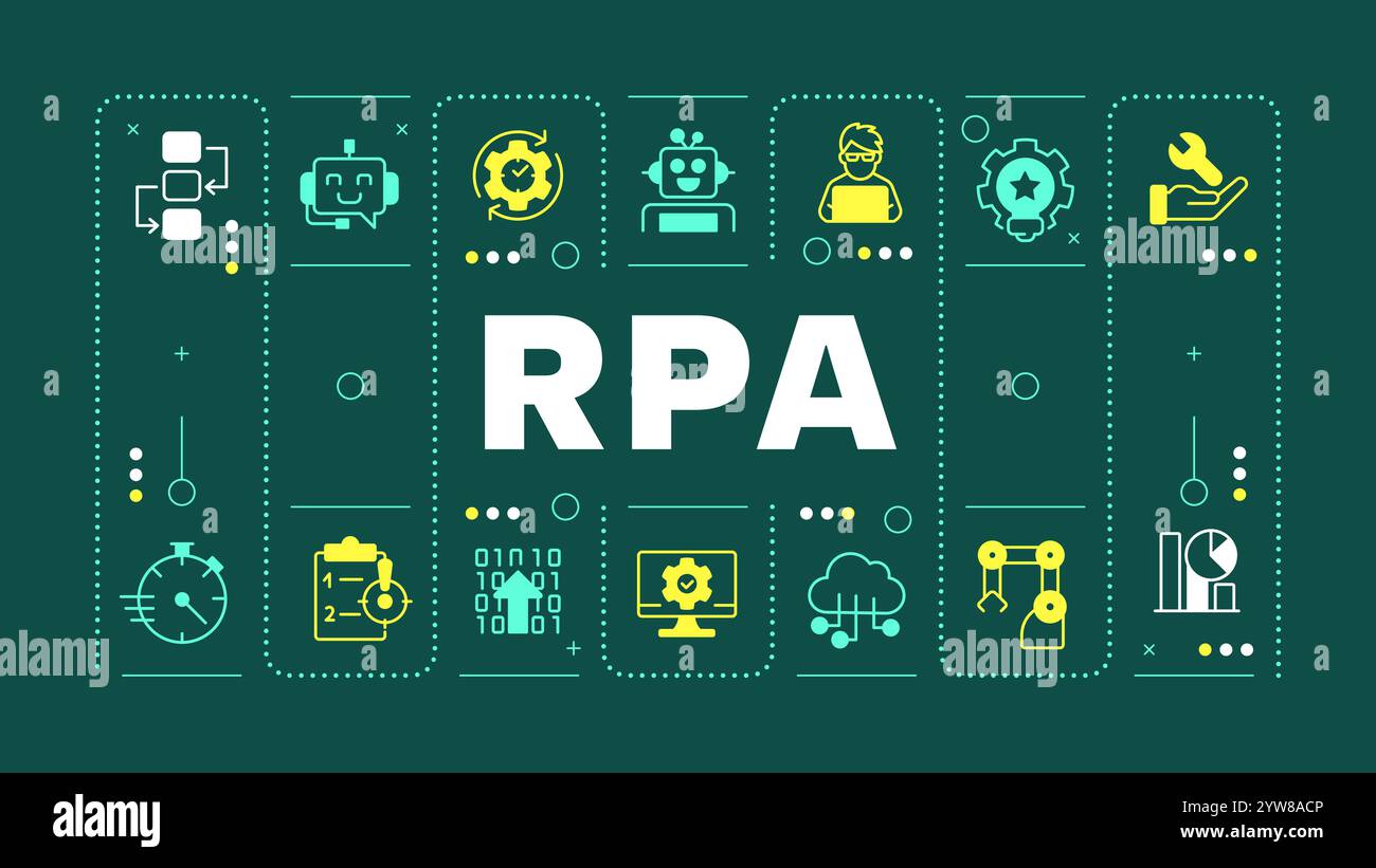 RPA dark green word concept Stock Vector Image & Art - Alamy